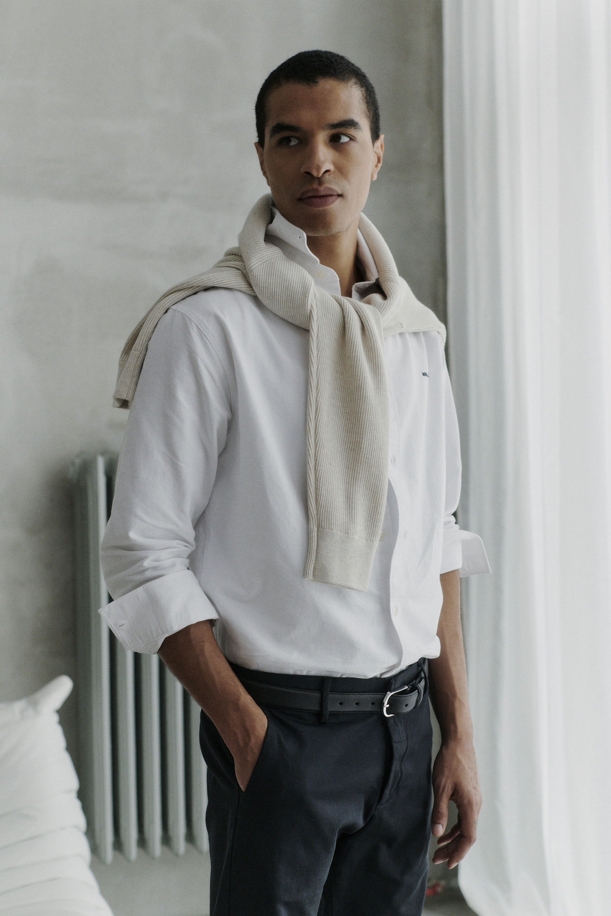 Kevin 6600 men's sweater - Khaki Beige - Buy online at NN.07®