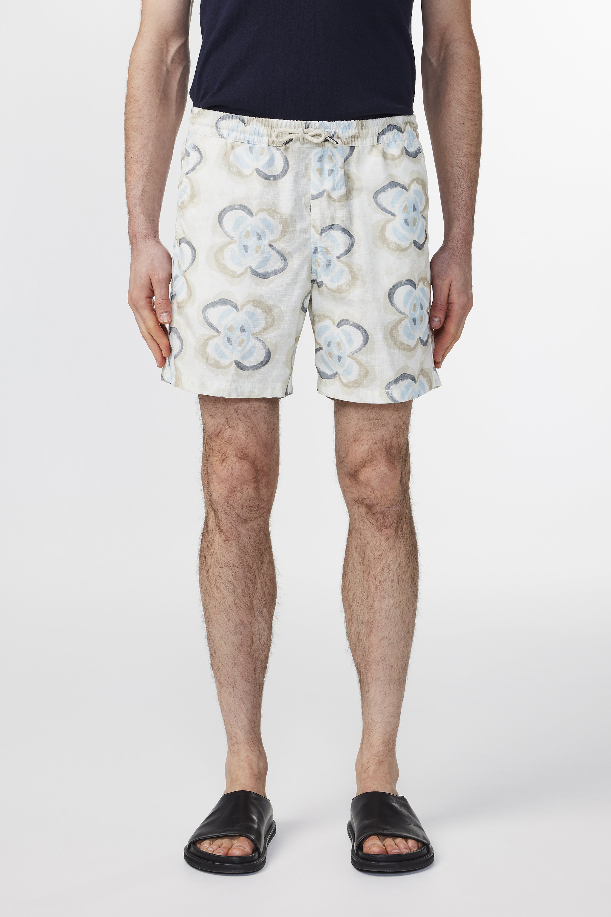 Gregor 5210 men's shorts - Ecru Print - Buy online at NN.07®