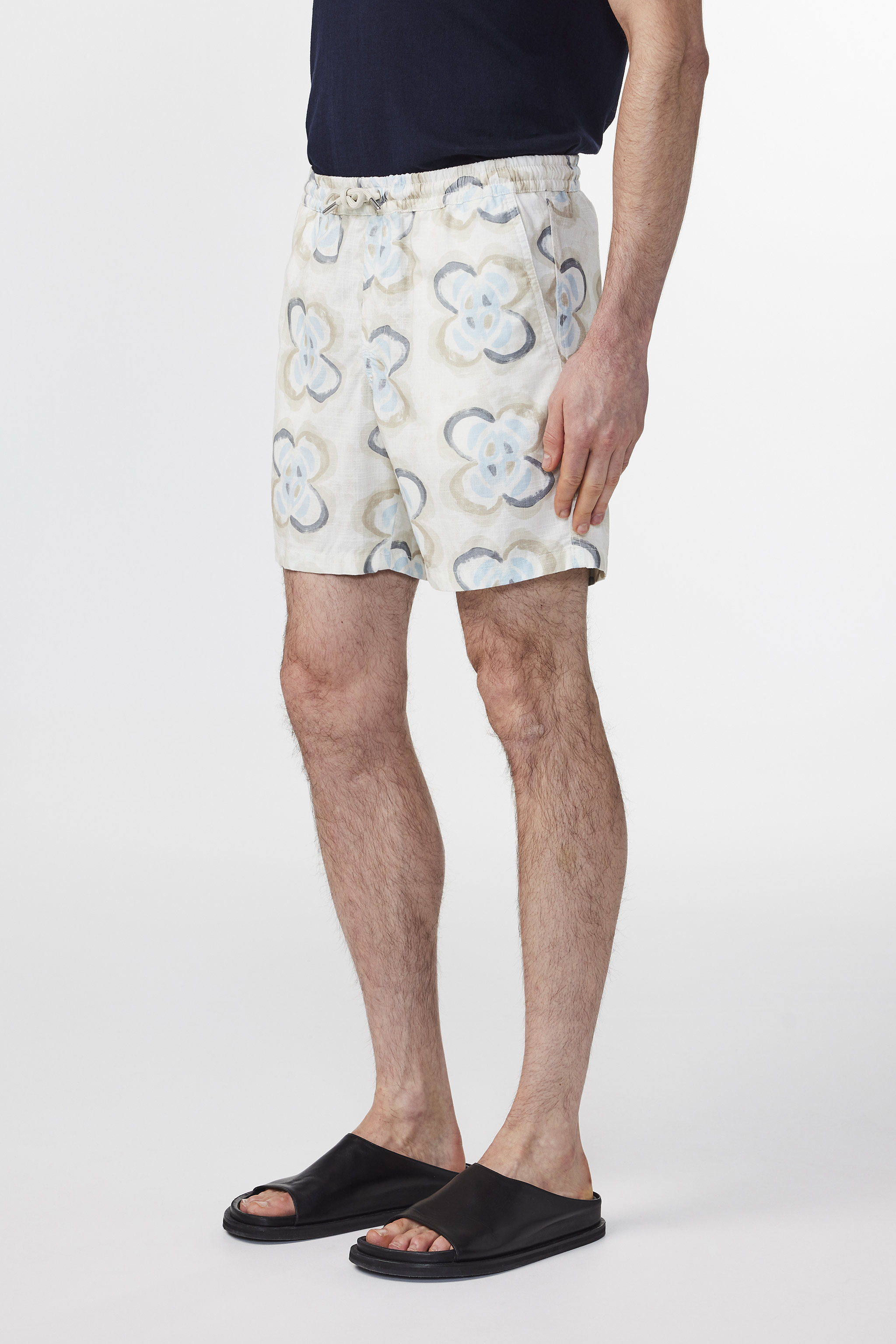 Gregor 5210 men's shorts - Ecru Print - Buy online at NN.07®