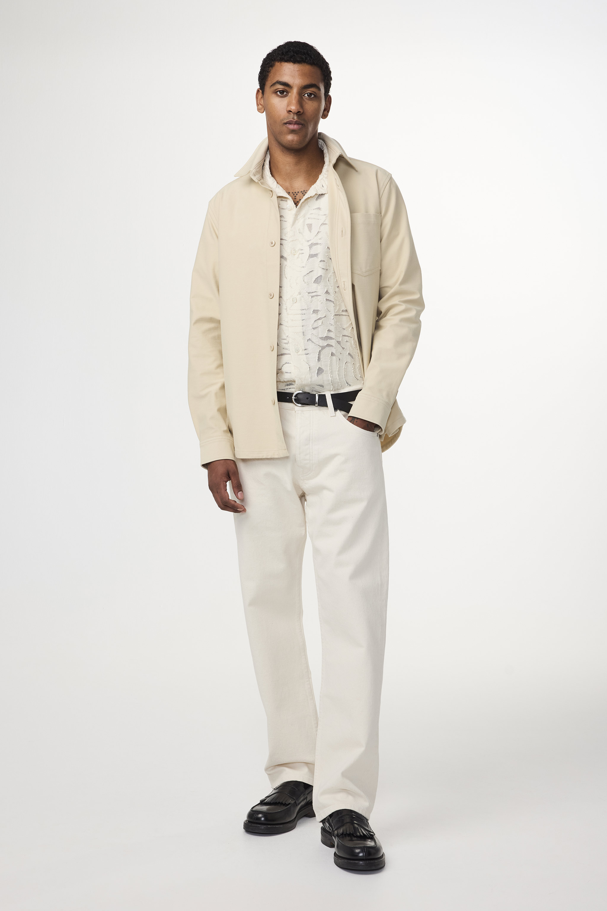 Verner 5379 men's overshirt - Ecru - Buy online at NN.07®